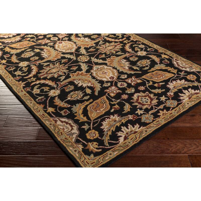Alton Black/Multicolor Wool Hand-tufted Floral Area Rug (4' x 6') - 4 ...