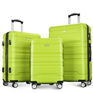 3pcs Lime Green Luggage Sets, Lightweight Durable Suitcase Sets - Bed ...