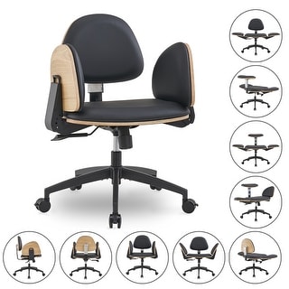 Black Ergonomic Adjustable Meditation Chair Multi-Position Home Office ...