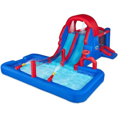Sunny & Fun Ultra All-Play Inflatable Water Slide Park & Bounce House ...