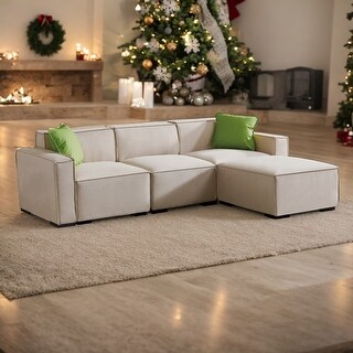 Clean-lined Style Modular Sofa L Shape Sofa & Chaise Sectional Couch ...