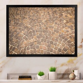 Designart "Paving Abstract Design" Industrial Framed artwork - Bed Bath ...