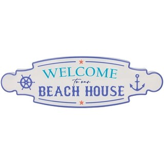 Welcome To Our Beach House Metal Wall Sign - 25.25" - Bed Bath & Beyond ...