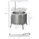 2-in-1 Smokeless Fire Pit, BBQ Grill, 19" Portable Wood Burning Firepit ...