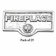 25 Switch Plate Tags FIREPLACE Name Signs Labels Chrome Brass ...