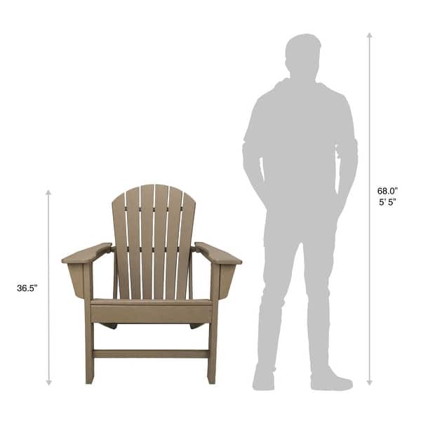Leisure Classics UV Protected Indoor Outdoor Adirondack Lounge Deck ...