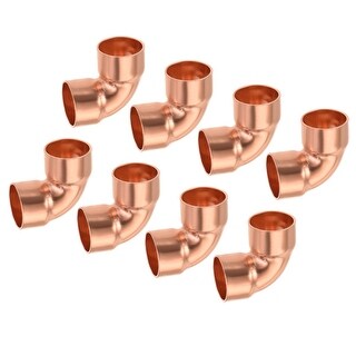 90 Degrees Elbow Copper Pipe Fitting Brazing Connection 5/8 Inch ID ...