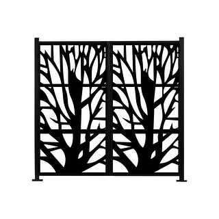 HighlanderHome Freestanding Modular Metal Privacy Screen, 6FtX 8Ft ...