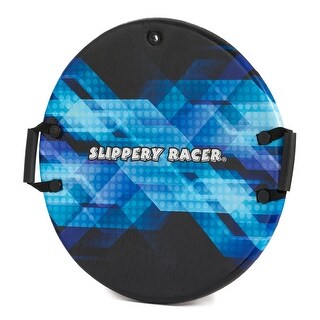 Slippery Racer Downhill Zeus Kids Foam Saucer Disc Snow Sled, Midnight ...