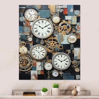 Designart "Watches Horological Collage" Watches Metal Wall Decor - Bed ...