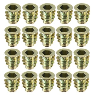 Threaded Insert Nuts Hex Socket M6 Internal Threads 13mm Length 20pcs ...