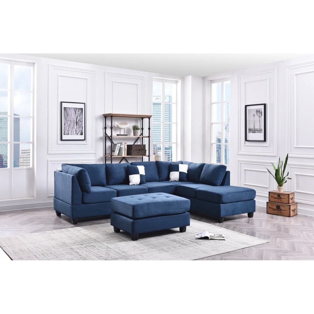 Blue Microfiber Sectional Sofas - Bed Bath & Beyond