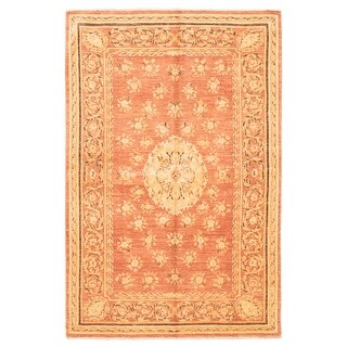 ECARPETGALLERY Hand-knotted Chobi Finest Pink Wool Rug - 5'0 x 8'2 ...