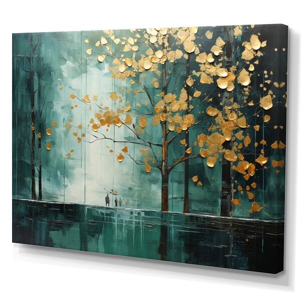 Designart "Bold Forest Emerald Canopy I" Landscapes Canvas Prints - Bed ...