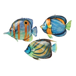 Capiz Shells Bermuda Fish Christmas Holiday Ornaments Set of 3 8 Inches ...
