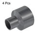 4pcs PVC Reducer Pipe Fitting Straight Coupling Adapter Connector - Bed ...
