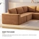 5 Pieces Sectional Sofa Set, Modular Sectional Sofa Convertible Sleeper ...
