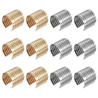 200Pcs Leather Rope Clips, 12.5x12.5mm Foldable End Crimp (Silver ...