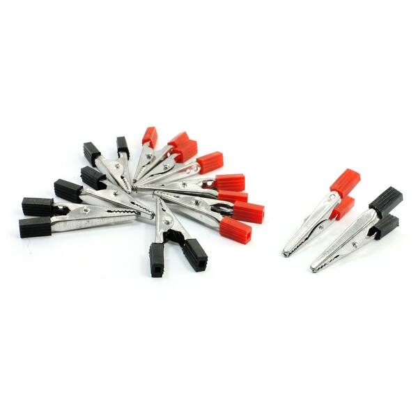 10Pcs Plastic Grip Insulated Alligator Clip Clamp Testing Work 1.9 ...