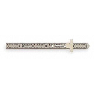 Johnson Level & Tool Pocket Rule: 6 in Lg (In.), Stainless Steel 7203 ...