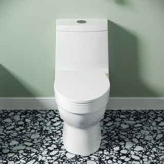 Virage One Piece Elongated ﻿Toilet with Touchless Retrofit Dual Flush 1 ...