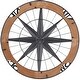 Gray Metal Compass Sign Home Wall Decor with Wood Frame - Bed Bath ...