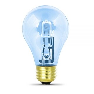 Feit Electric Q53A/CL/D/2 Energy Saving 53 Watt Halogen Bulb, A19 Shape ...