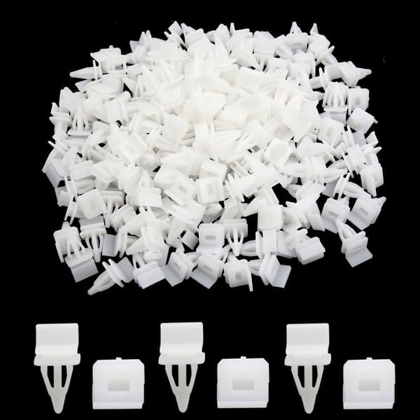 Unique Bargains Auto Car Bumper Fender 13mm Hole Push Plastic Rivets Clip White 200pcs for Honda ...