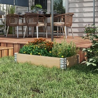Foldable Wooden Raised Garden Bed with Open Bottom - Bed Bath & Beyond ...