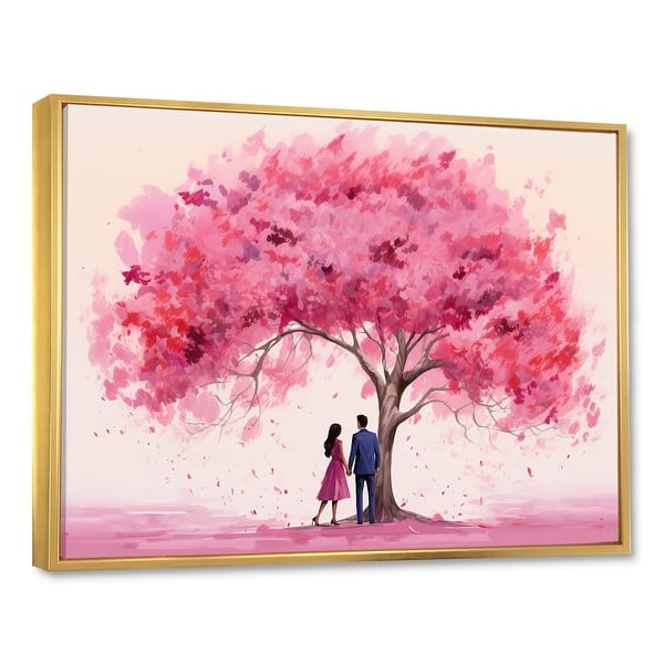 pink tree print