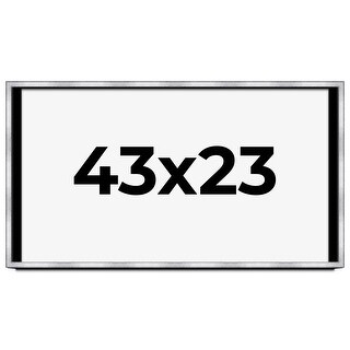 43x23 Shadow Box Frame Silver | 1.375 Inches Deep Real Wood - Bed Bath ...