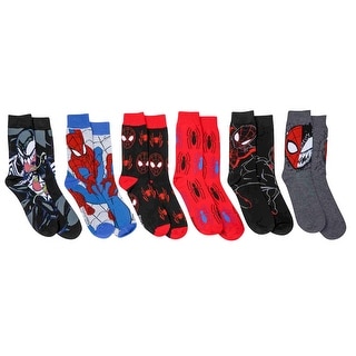 SpiderMan And Venom 6Pack Crew Socks - Bed Bath & Beyond - 41384945