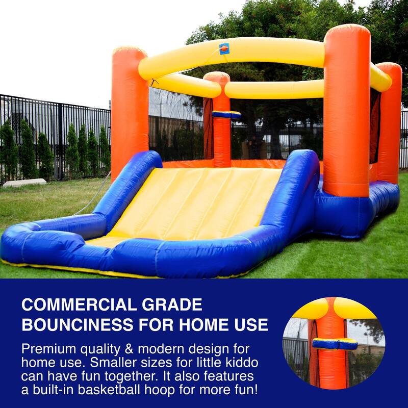 HeroKiddo Jump Small Bounce House Water Slide Combo with Pool for ...