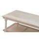 Carolina Living Chesterfield Wood & Cane Coffee Table - Whitewash - Bed ...
