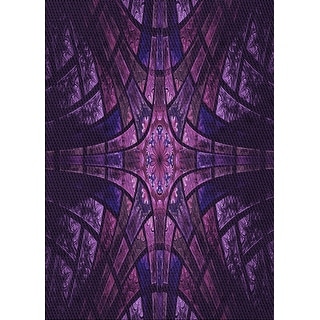 Ahgly Company Machine Washable Transitional Deep Purple Area Rugs - Bed ...