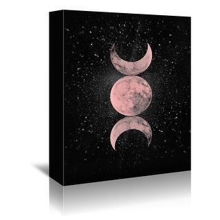 Americanflat - 8" x 10" Moon Symbol Pink by Emanuela Carratoni Wrapped ...