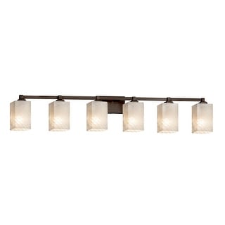 Justice Design Fusion Regency 6-light Dark Bronze Bath Bar, Weave ...