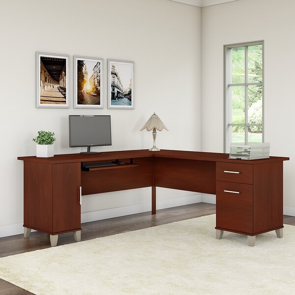 Somerset 72W L Shaped Desk with Storage by Bush Furniture On Sale Bed Bath Beyond 27479839