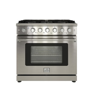 36 inch. 6.0 cu. ft. Front Control Freestanding Gas Range with Oven in ...