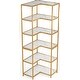 6-Shelf Corner Bookshelf, 70.9 Inch Tall L Shaped Display Rack - Bed ...