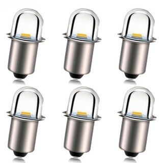 6Pcs P13.5S LED Flashlight Bulbs 3V Super Bright White - Silver - Bed ...