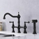 Dual Handle Bridge Kitchen Faucet with Pull-Out Sprayer - Bed Bath ...