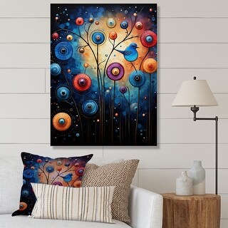 Designart "Blue Animated Nature S Symphony" Animation Wall Art Blue ...