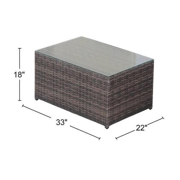 6 Piece Weather Resistant Patio Set with Coffee Table in Mixed Gray ...