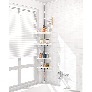 4 Layer Corner Shower Caddy, Adjustable Shower Shelf - Bed Bath ...