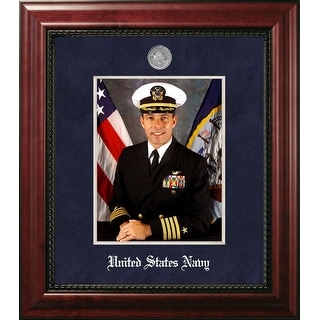 Patriot Frames Navy 8x10 Portrait Frame Executive Frame with Silver ...
