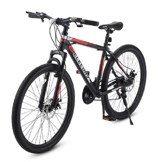 S26102 Elecony 26 Inch Mountain Bike, Shimano 21 Speeds with Mechanical Disc Brakes, High-Carbon ...