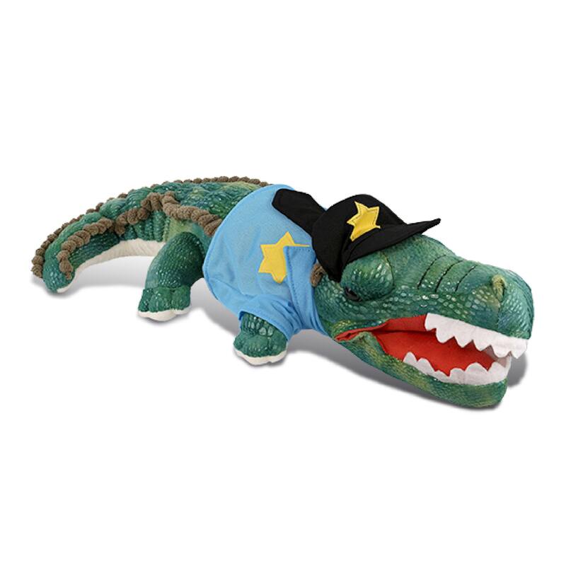 DolliBu Green Alligator Police Officer Plush with Cop Uniform and Cap ...