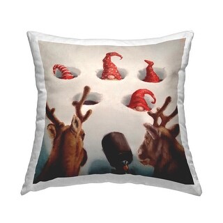 Stupell Holiday Whack an Elf Christmas Reindeer Humor Decorative ...