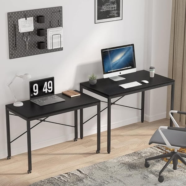 L Shaped Desks for Two Person, Double Corner Desks Computer Table - Bed ...